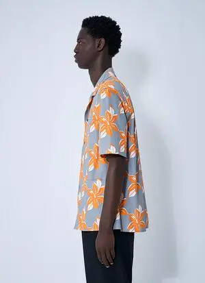 Gucci Printed Cotton Poplin Shirt - Orange