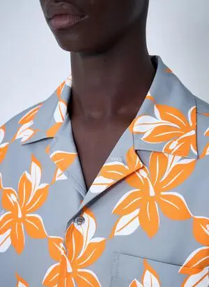 Gucci Printed Cotton Poplin Shirt - Orange
