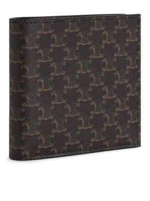 Celine Bi-fold Wallet In Triomphe Canvas