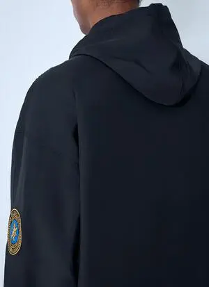 Balenciaga Logo Motif Windbreaker Jacket - Black