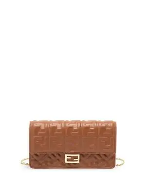 Fendi Baguette` Wallet On Chain - Multicolor