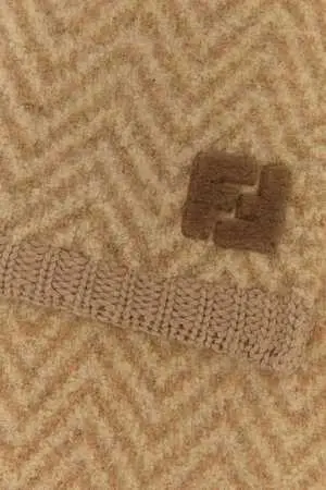 Fendi Embroidered Alpaca Blend Scarf