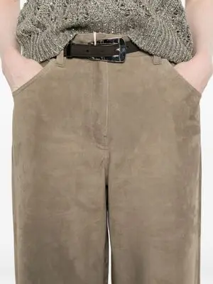 Brunello Cucinelli Leather Trousers