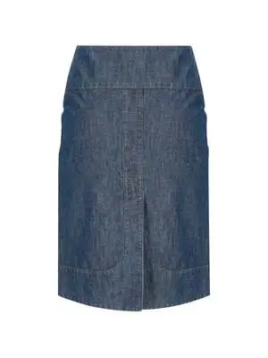 Fendi Chambray Denim Skirt - Multicolor