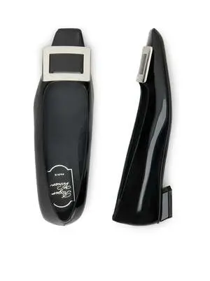 ROGER VIVIER Belle Vivier Patent Leather Ballerinas - Black