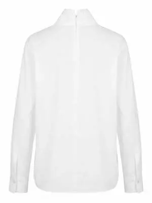 Brunello Cucinelli High Neck Poplin Blouse - Multicolor