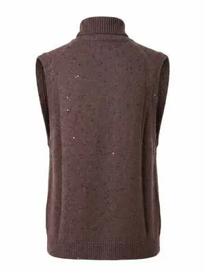 Brunello Cucinelli Sequined Turtleneck Vest - Multicolor