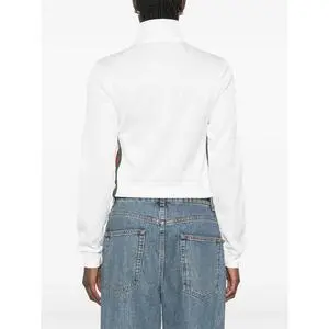Gucci Ribbed High Neck Sweatshirt - White
