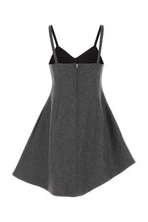 JIL SANDER Wool Mini Dress - Gray