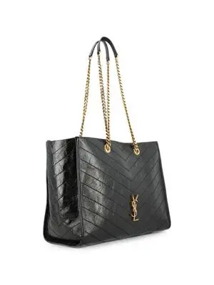 Saint Laurent Niki E/w Suede Leather Tote - Multicolor