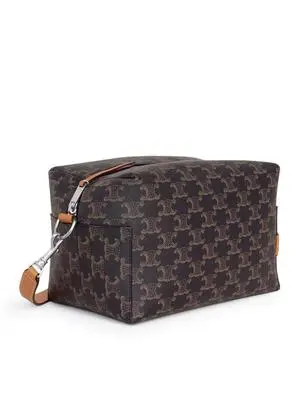 Celine Take Away Crossbody Bag In Triomphe Canvas And Calfskin - Multicolor