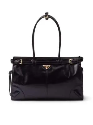 Prada Bonnie Large Leather Handbag - Black