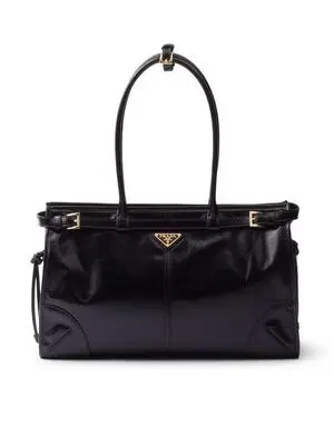 Prada Bonnie Large Leather Handbag - Black
