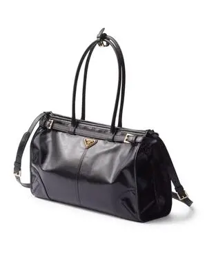 Prada Bonnie Leather Handbag - Black
