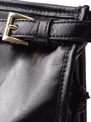 Prada Bonnie Leather Handbag - Black