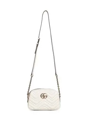 Gucci Dusty White Gg Marmont Small Camera Bag - Multicolor