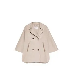 Max Mara Neutrals Coats Capes - Cream