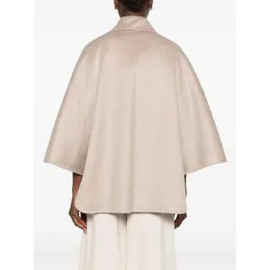 Max Mara Cashmere Double-breasted Cape - Cream