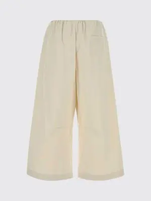 Loewe Cotton Silk Belted Trousers - Cream