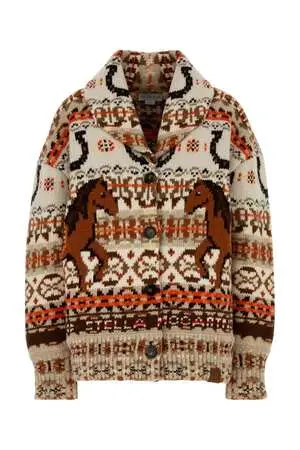 Stella McCartney Embroidered Wool Fair Isle Oversize Cardigan - Multicolor
