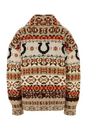 Stella McCartney Embroidered Wool Fair Isle Oversize Cardigan - Multicolor