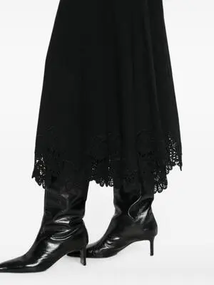 Zimmermann Guipure Lace Trim Midi Skirt - Multicolor