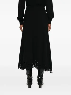 Zimmermann Guipure Lace Trim Midi Skirt - Multicolor