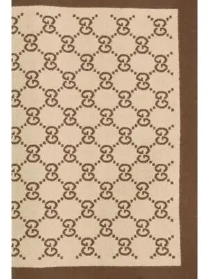 Gucci Gg All-over Wool Scarf - Cream