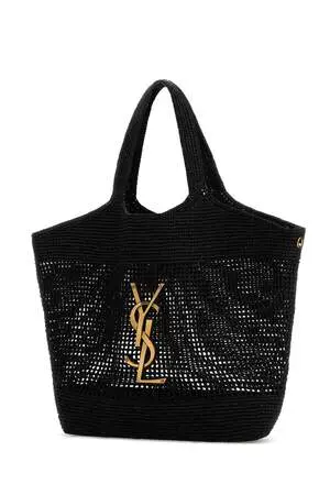Saint Laurent Raffia Icare Shopping Bag