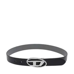 DIESEL® B-1dr Rev Ii Leather Belt - Black