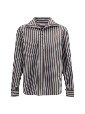 Dries Van Noten Striped Shirt - Brown