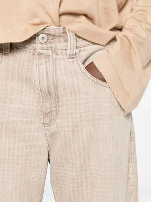 Brunello Cucinelli Cropped Denim Jeans - Multicolor