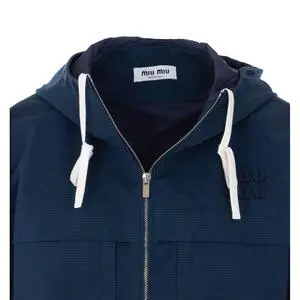 Miu Miu Logo Ripstop Fabric Jacket