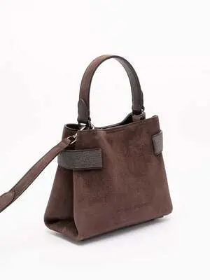 Brunello Cucinelli Soft Velour Crossbody Bag - Multicolor
