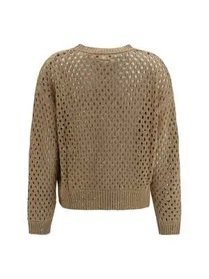 Max Mara Sequin Sweater - Cream