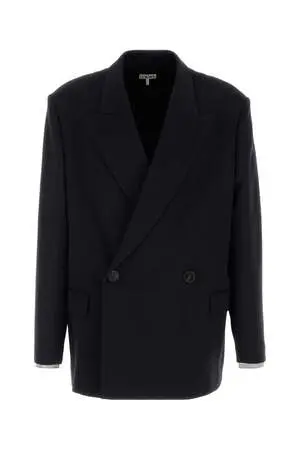 Loewe Navy Wool Blend Blazer - Blue