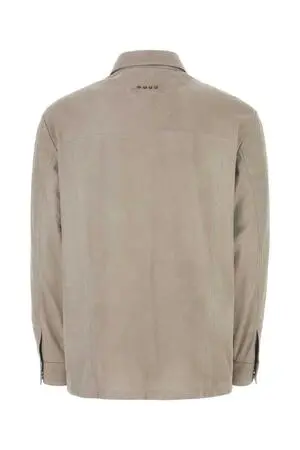 Etro Dove Grey Suede Shirt