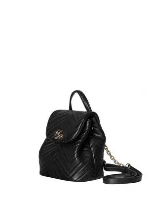 Gucci Black Gg Marmont Mini Backpack