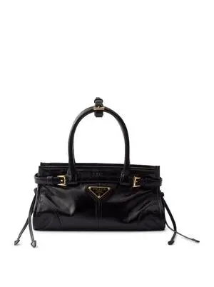 Prada Bonnie Mini Leather Handbag - Black
