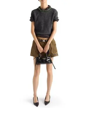 Prada Bonnie Mini Leather Handbag - Black