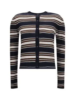 Max Mara Striped Cardigan - Blue