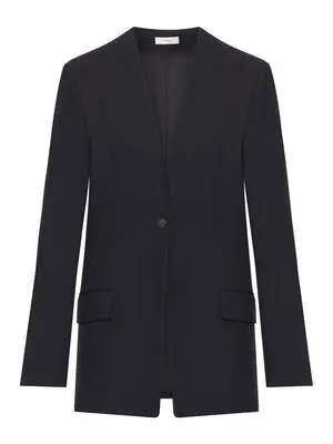 TOTEME Single-breasted Wool Blend Blazer - Black