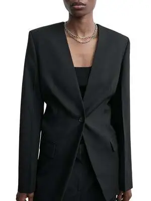 TOTEME Single-breasted Wool Blend Blazer