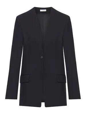 TOTEME Single-breasted Wool Blend Blazer - Black