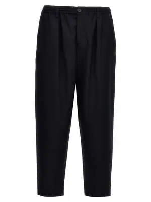 Marni Tropical Wool Crop Pants - Blue