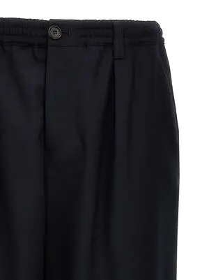 Marni Tropical Wool Cropped Trousers - Blue