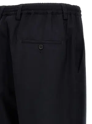Marni Tropical Wool Cropped Trousers - Blue