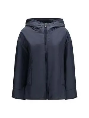 Max Mara Oversized Padded Jacket In Water Repellent Canvas - Blue