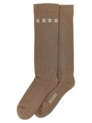 Rick Owens Jacquard Logo Socks - Cream