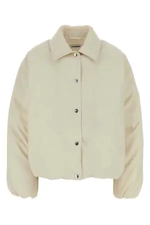 JIL SANDER Ivory Polyester Down Jacket - White